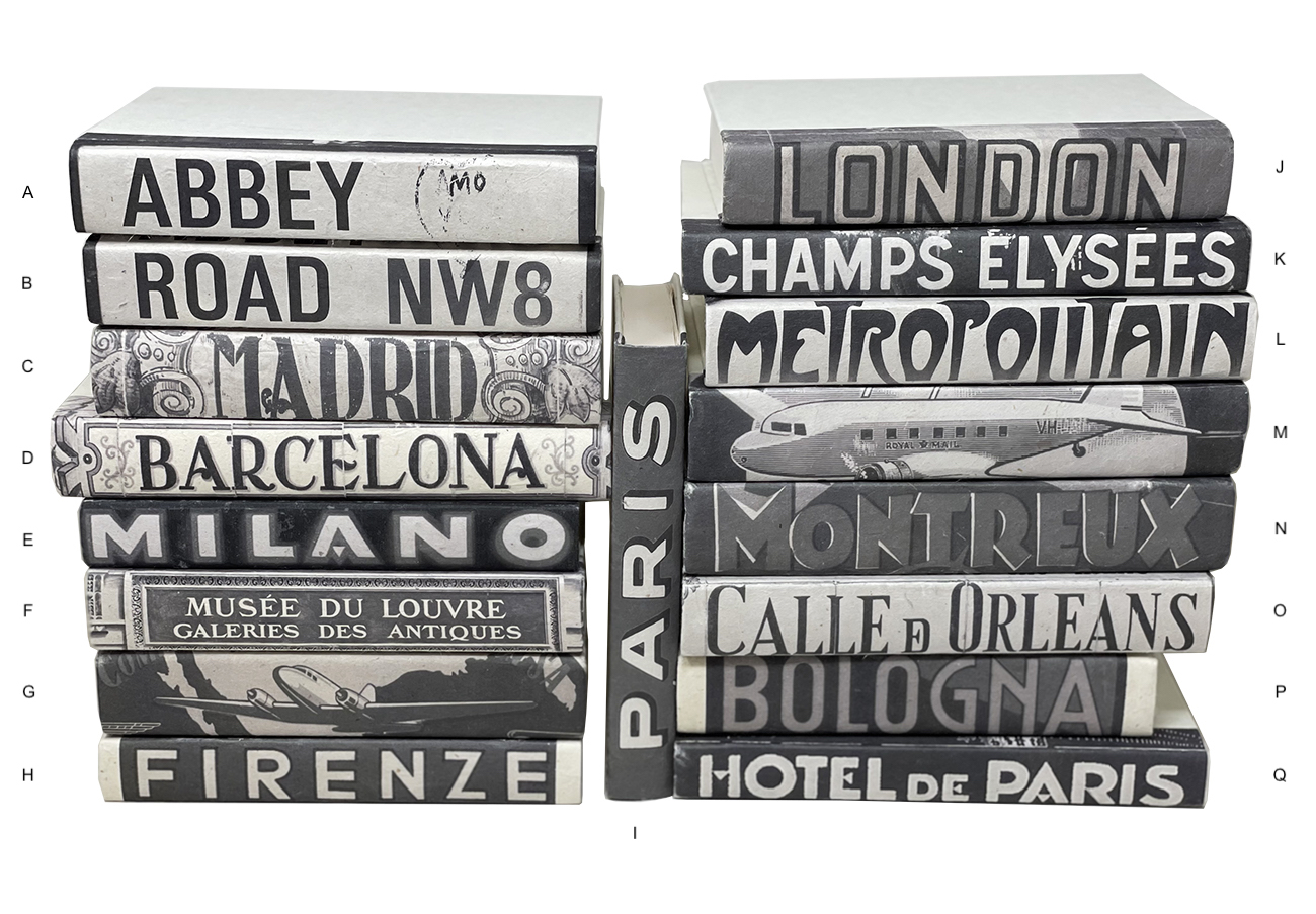 Vintage Hotel Labels in Black and White / Off-White Cover / 8.5-9.5 ...