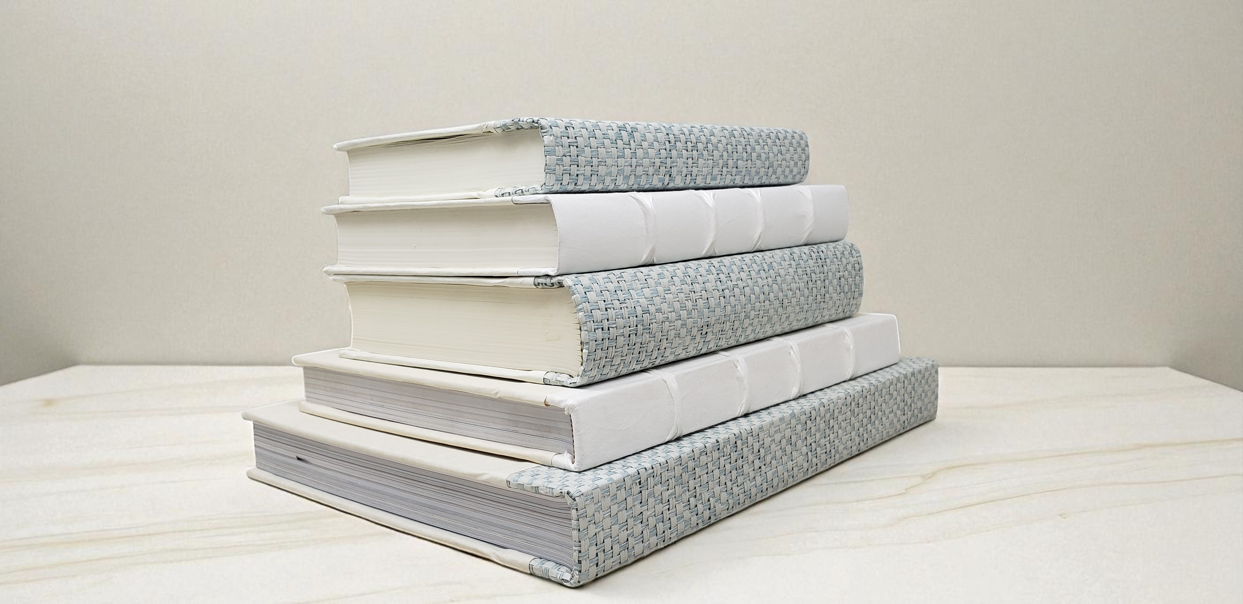 5 Vol. Weave-Spa Blue & Raised Band-White - E Lawrence, LTD.