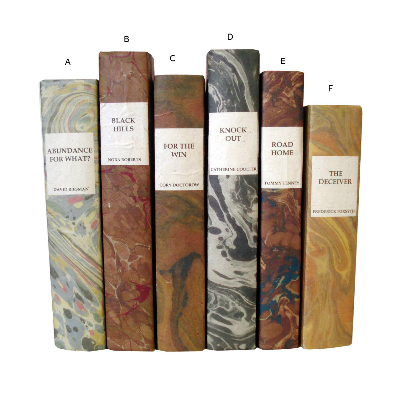 Marbled Paper Title Author / Off- White Cover / 8.5-8.5" (By the Book ...