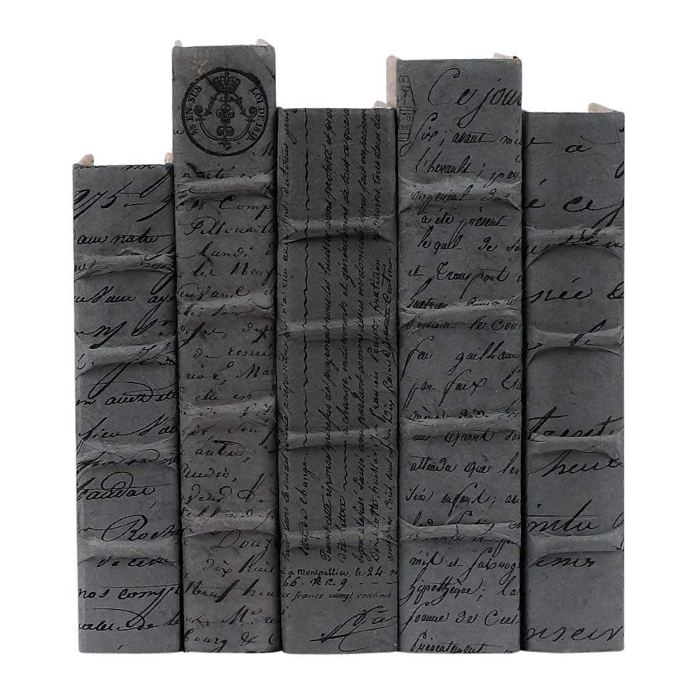 Gray Antique Script Parchment Decorative Books