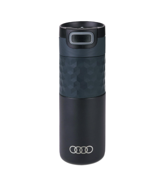 Audi Insulated mug Stainless steel, black, Four Rings collection