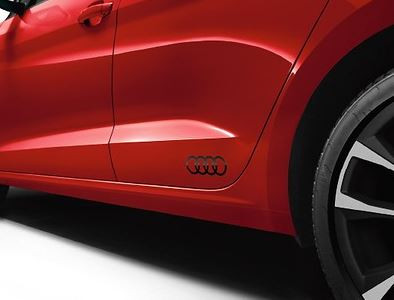 'Audi Rings' Decal Set in Gloss Black