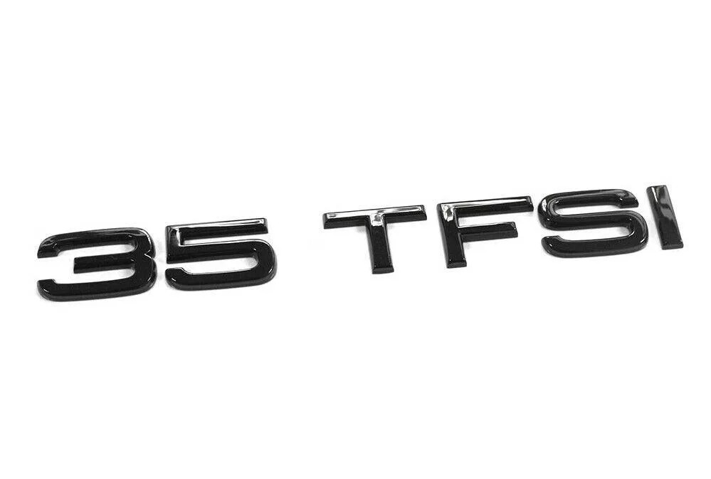 Audi 35 TFSI gloss black rear emblem
