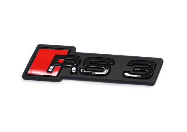 Audi RS3 Front Grille Emblem in Gloss Black 2021-2025