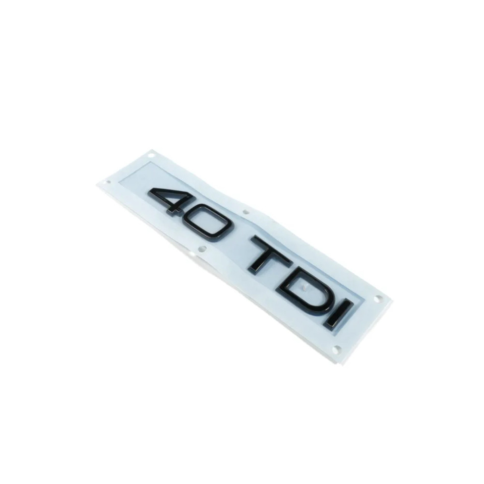 Audi 40 TDI gloss black rear emblem