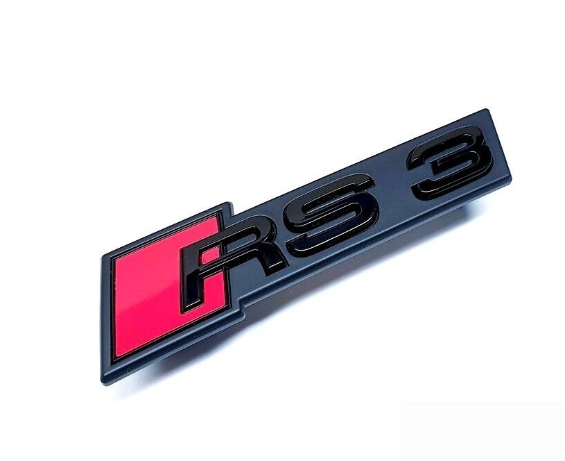 Audi RS3 Front Grille Emblem in Gloss Black 2017-2021