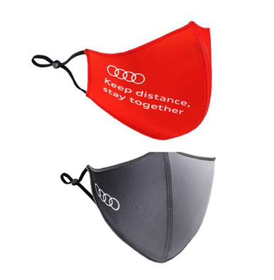 Official Audi mouth-nose mask set - red/grey