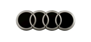 Audi Q4 gloss Black badge for the front, Audi rings
