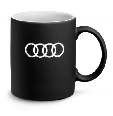 Audi Mug, black, Four Rings collection