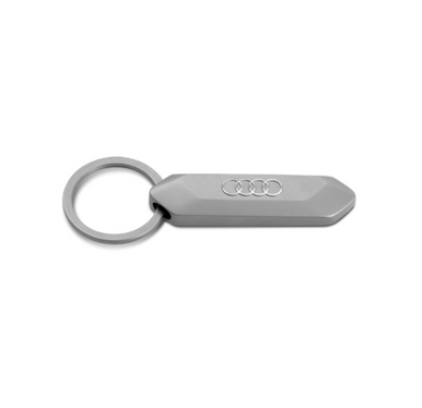 Audi Keyring, stainless steel silver, Four Rings collection