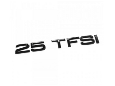 Audi A1 25 TFSI gloss black rear emblem