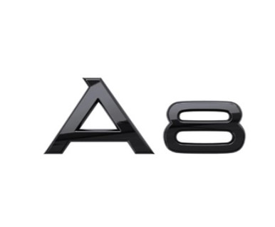 Audi A8 gloss black rear emblem