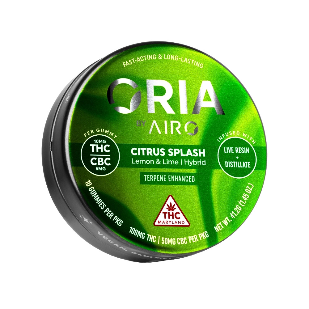 Citrus Splash Hybrid CBC gummies | THC CBC | Oria by Airo