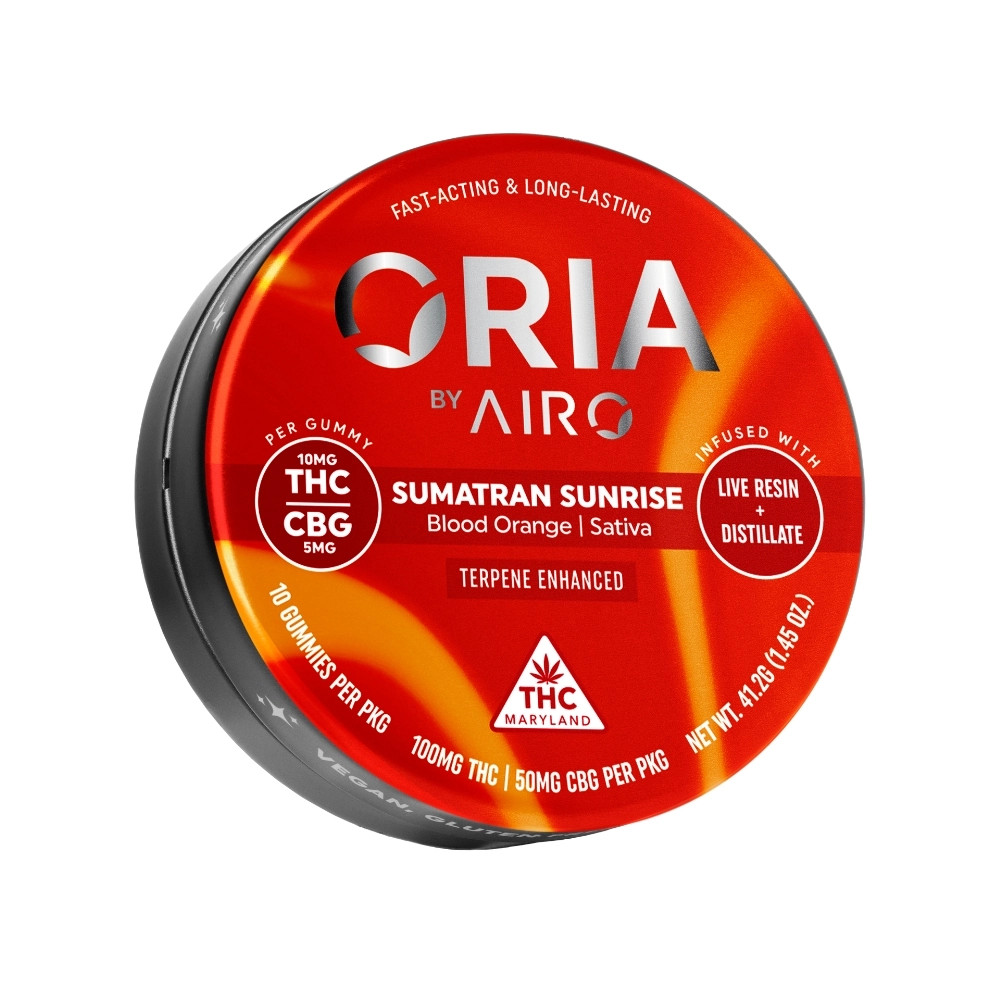 Sumatran Sunrise Sativa gummies | THC CBC | Oria by Airo