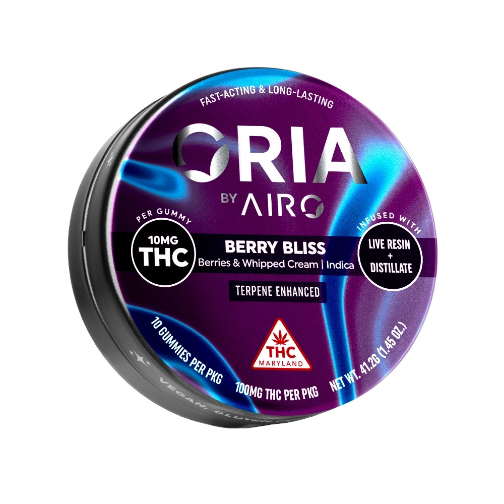 Berry Bliss Indica gummies | 10mg THC | Oria by Airo