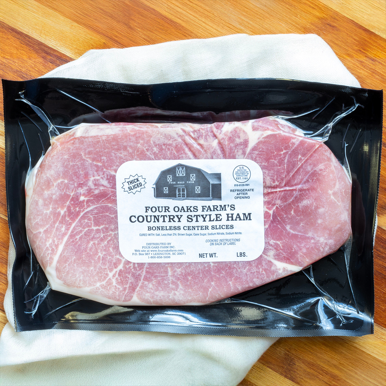 Biscuit Cut Ham Slices 8 oz - Country Ham for Biscuits | Four Oaks Farm
