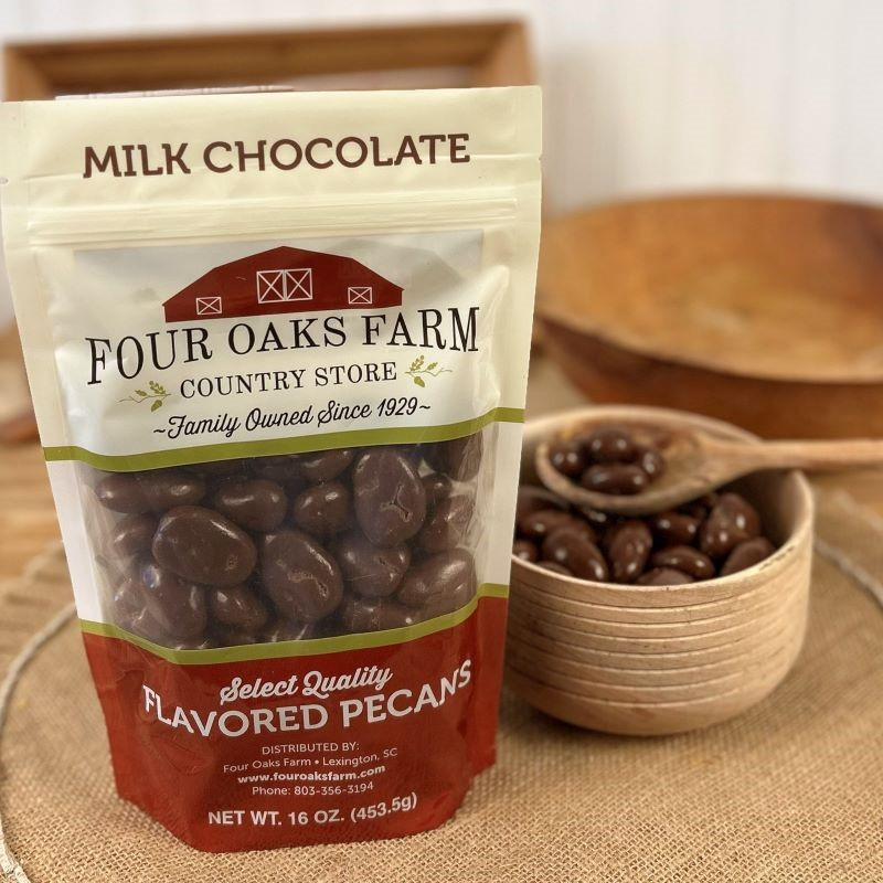 Chocolate Covered Pecans 16 oz - Gourmet Chocolate Nuts | Four Oaks Farm