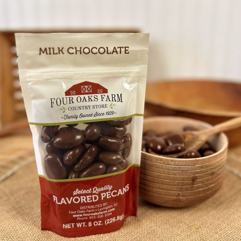 Chocolate Covered Pecans 8 oz - Gourmet Chocolate Nuts | Four Oaks Farm