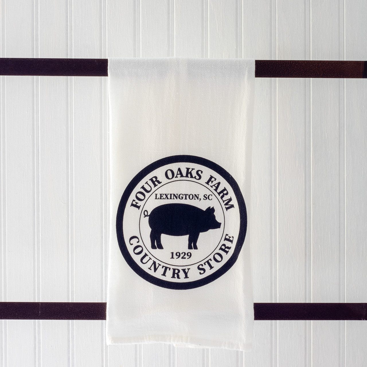 Linen Pig Kitchen Towel - Decorative Farm Kitchen Towel | Four Oaks Farm