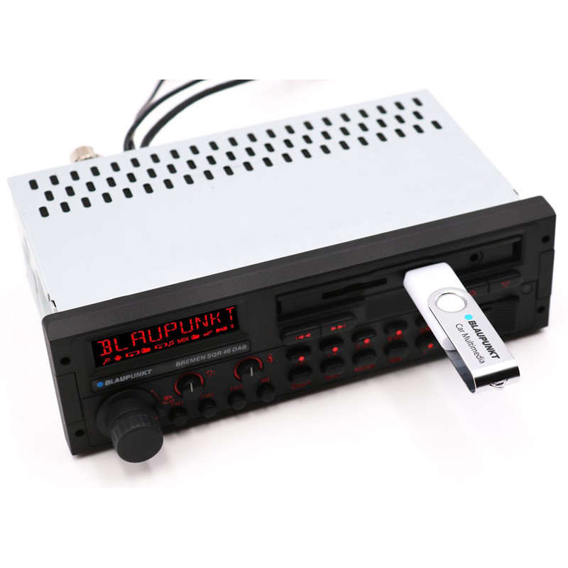 Blaupunkt BREMEN SQR46 Retro Style Car Radio 1-DIN Mechless W/ BT,DAB ...
