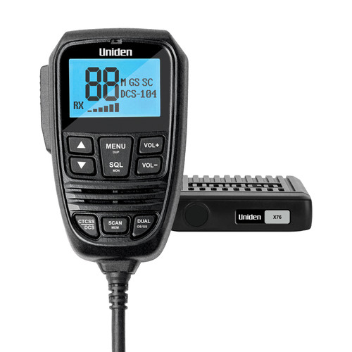 Uniden X76 5W UHF In-Car Radio with Remote Speaker Microphone and ...