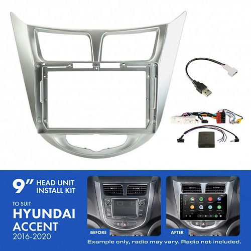 9 inch install kit to suit hyundai accent 2016-2020 COMPATIBLE WITH ...