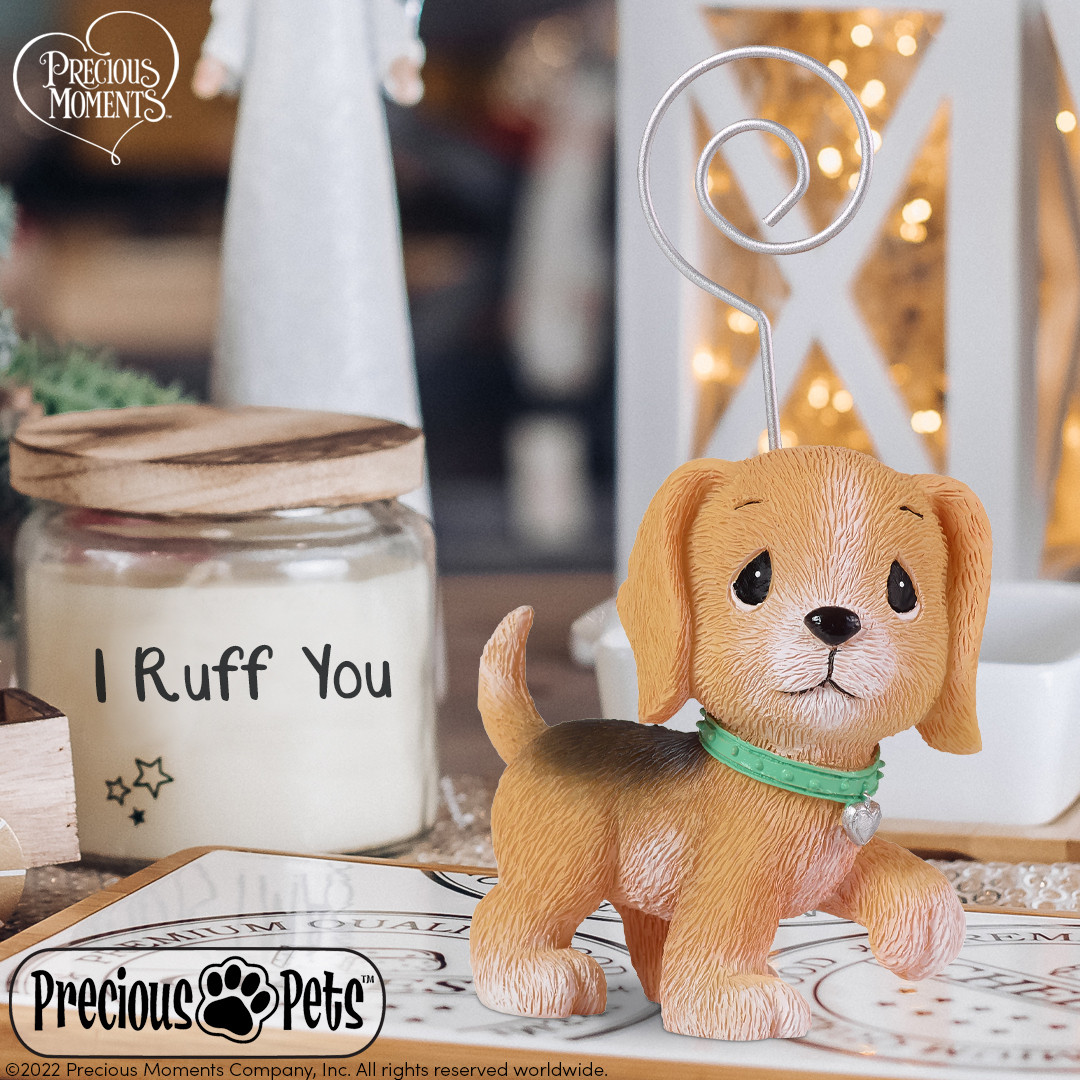 Precious Moments 226415 I Ruff You Beagle Resin/Metal Photo Holder