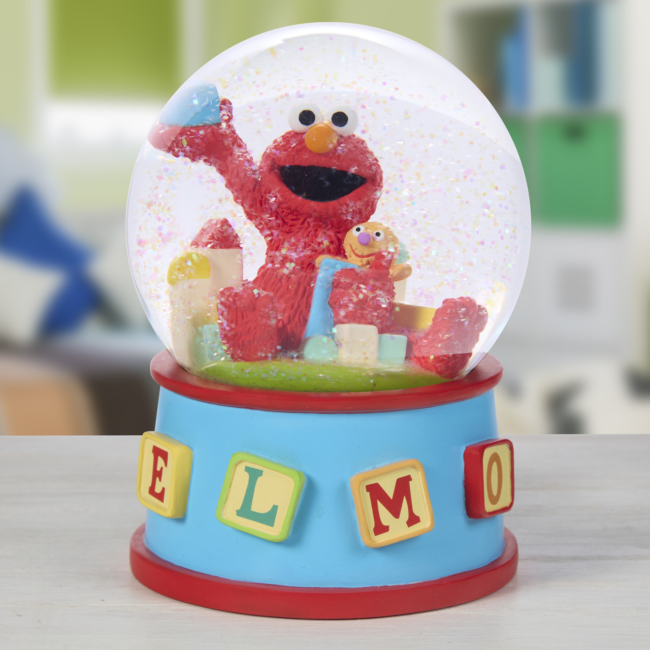 Sesame Street 242105 Elmo’s Playtime Resin/Glass Musical Snow Globe