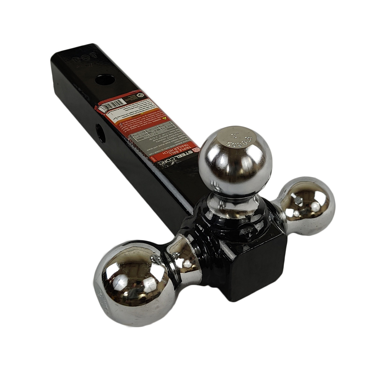Steelcore Triple Ball Mount 2" Receiver - Black - Apex Trailer Supply