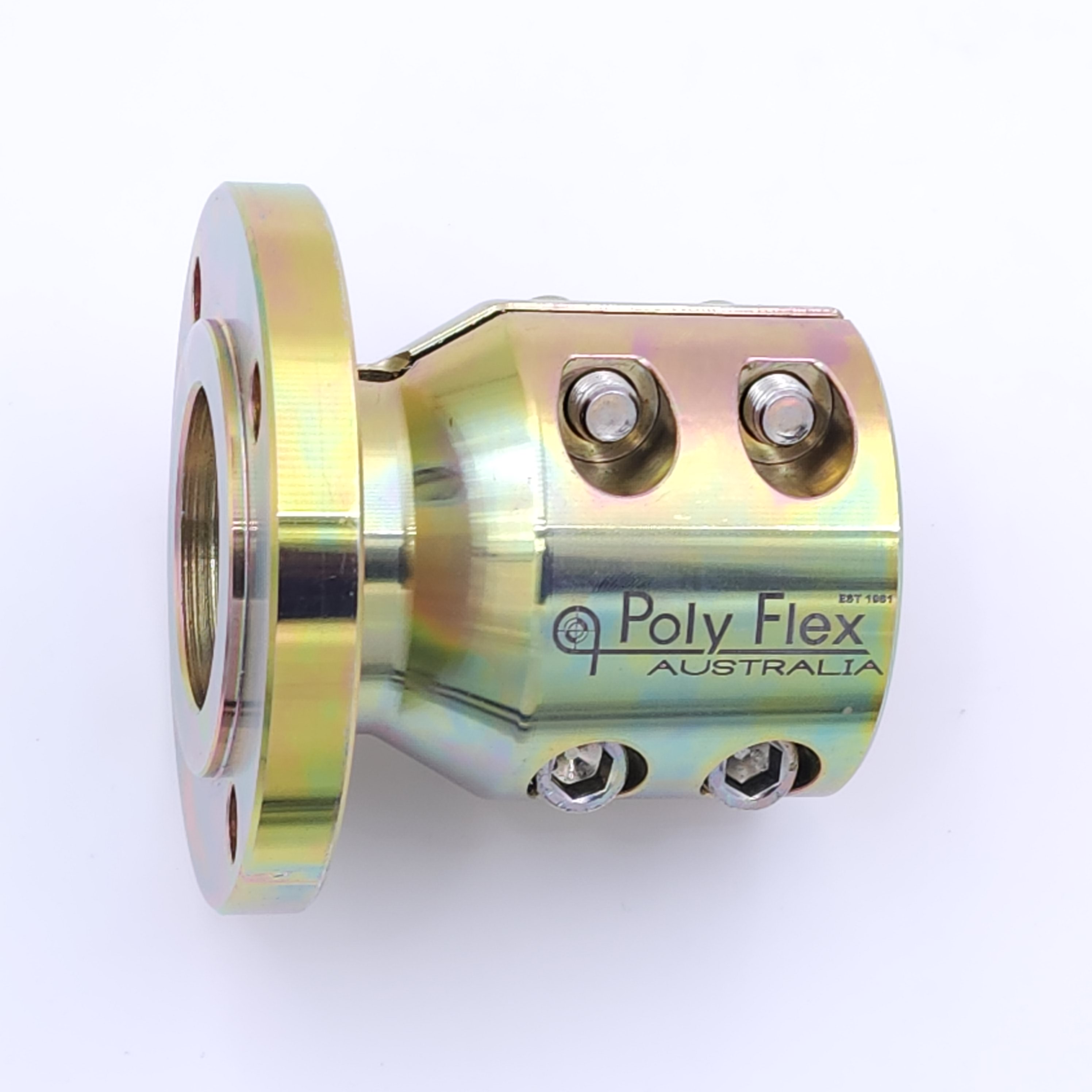 4''B Split Shaft Half Coupler with 1'' Bore by Poly Flex - 3/8'' Bolts ...