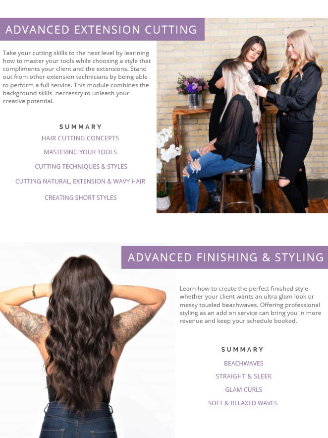 Individual Advanced Hair Extension Training