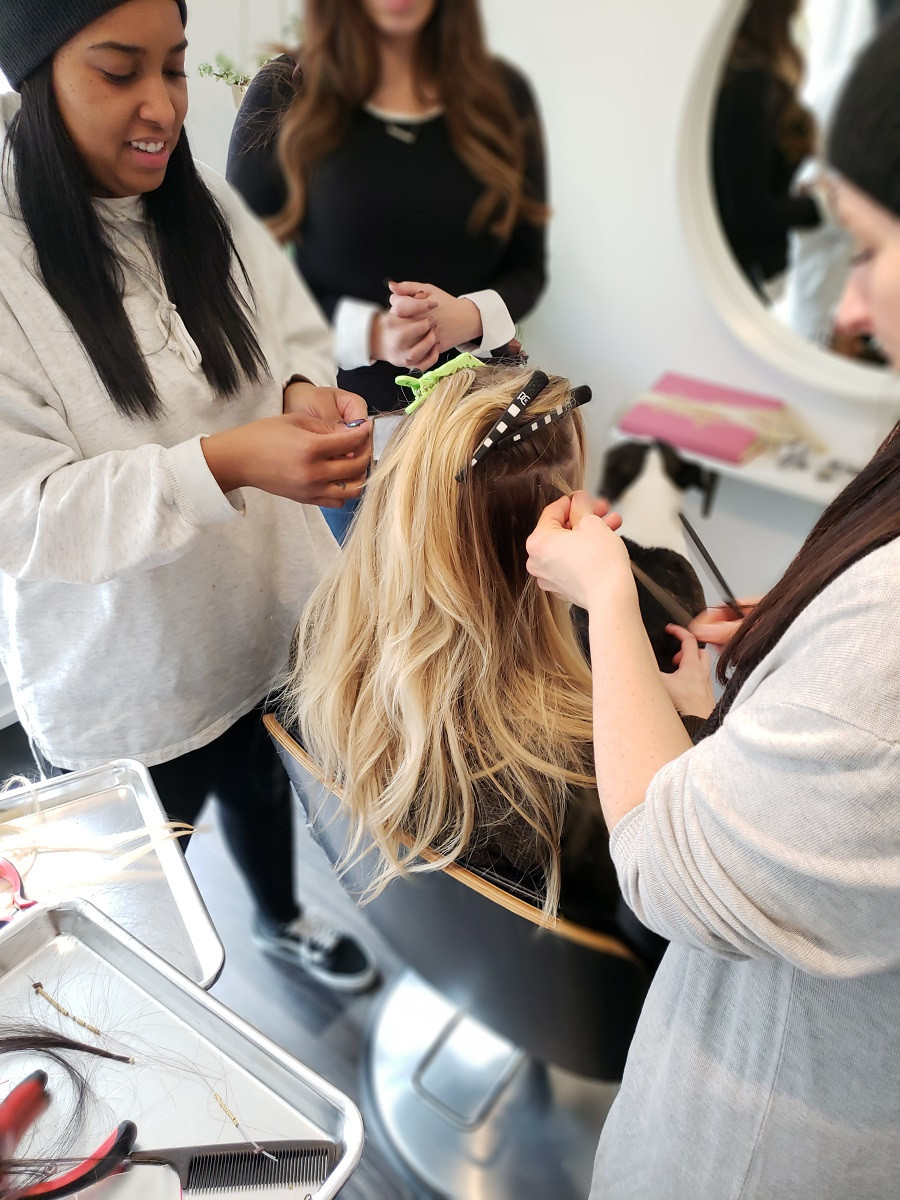 Group Hair Extension Training