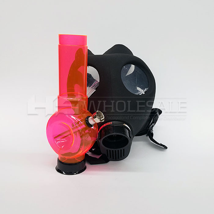 Gas Mask Water Pipe Full Set Black with Gift Box in bulk
