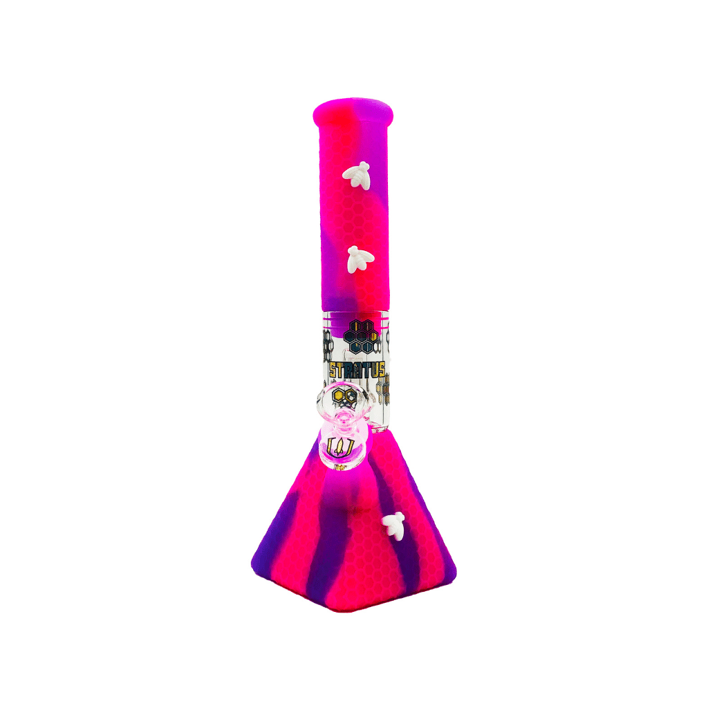 11" Silicone Bee Pyramid Water Pipe by Stratus (Pack of 6 Assorted ...