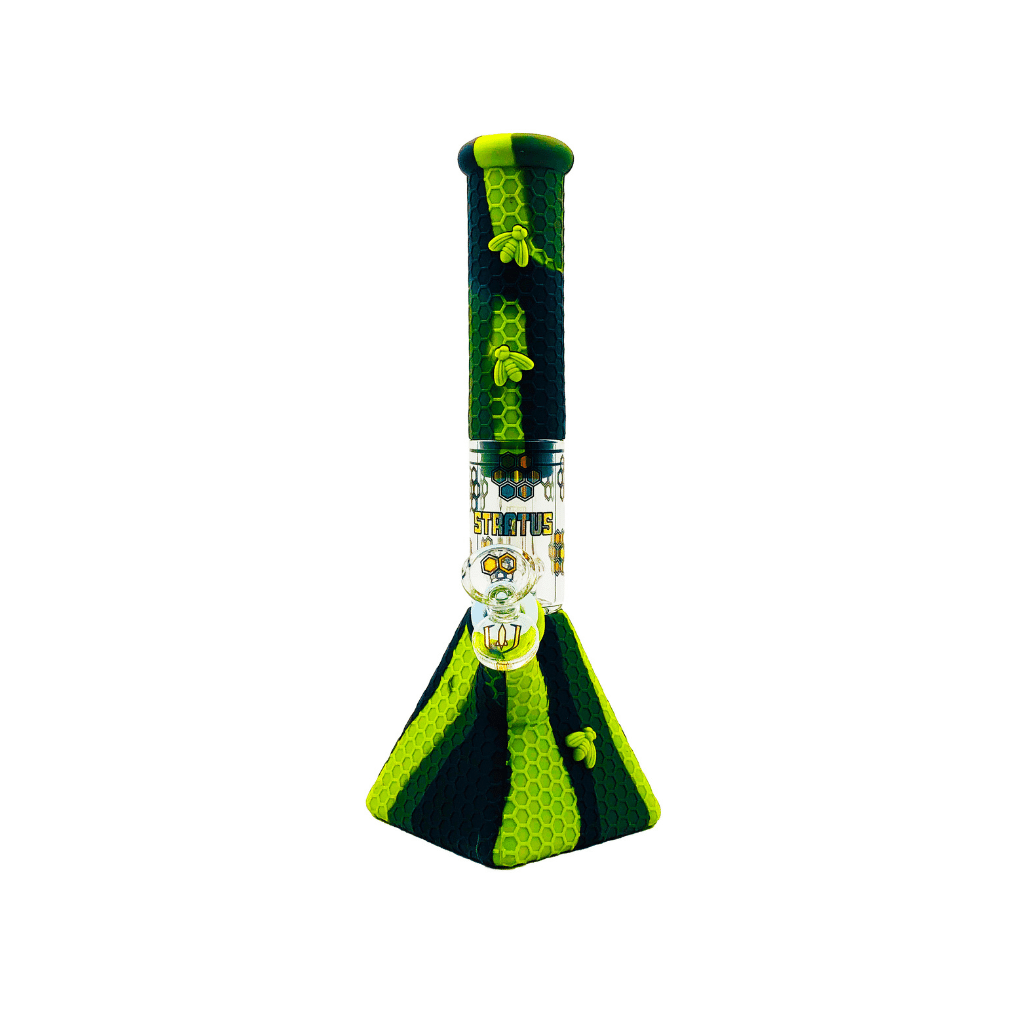 11" Silicone Bee Pyramid Water Pipe by Stratus (Pack of 6 Assorted ...