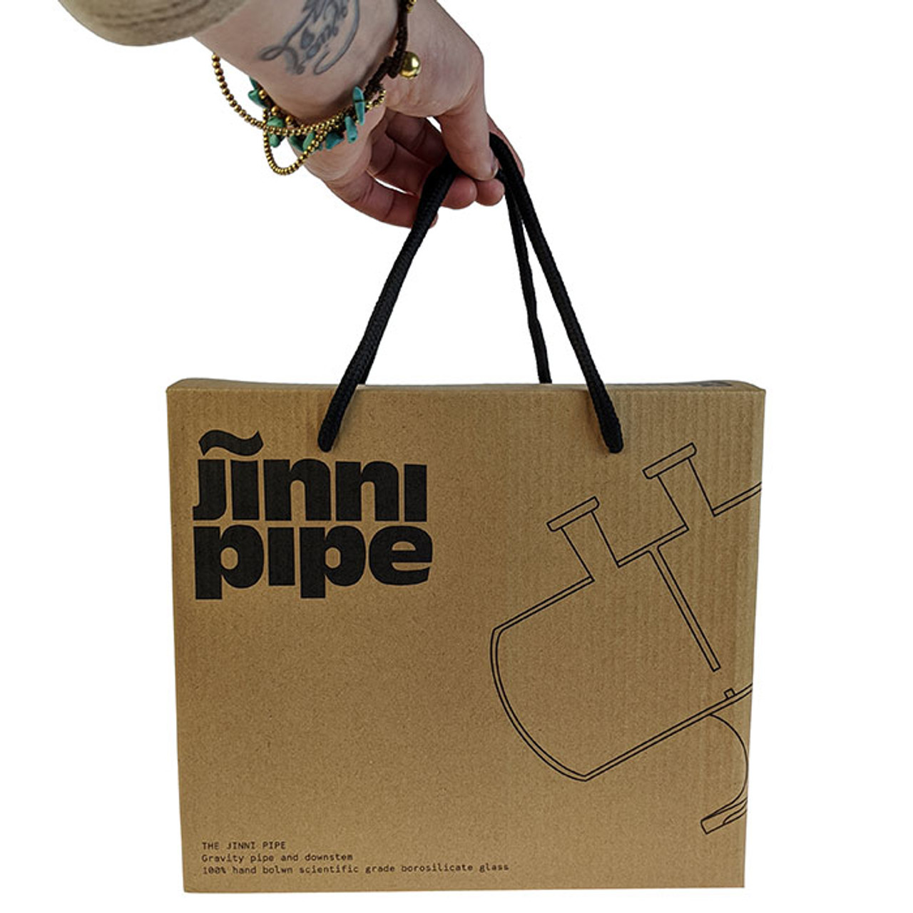 Jinni Pipe 7" Infinity Gravity Water Pipe - HS Wholesale