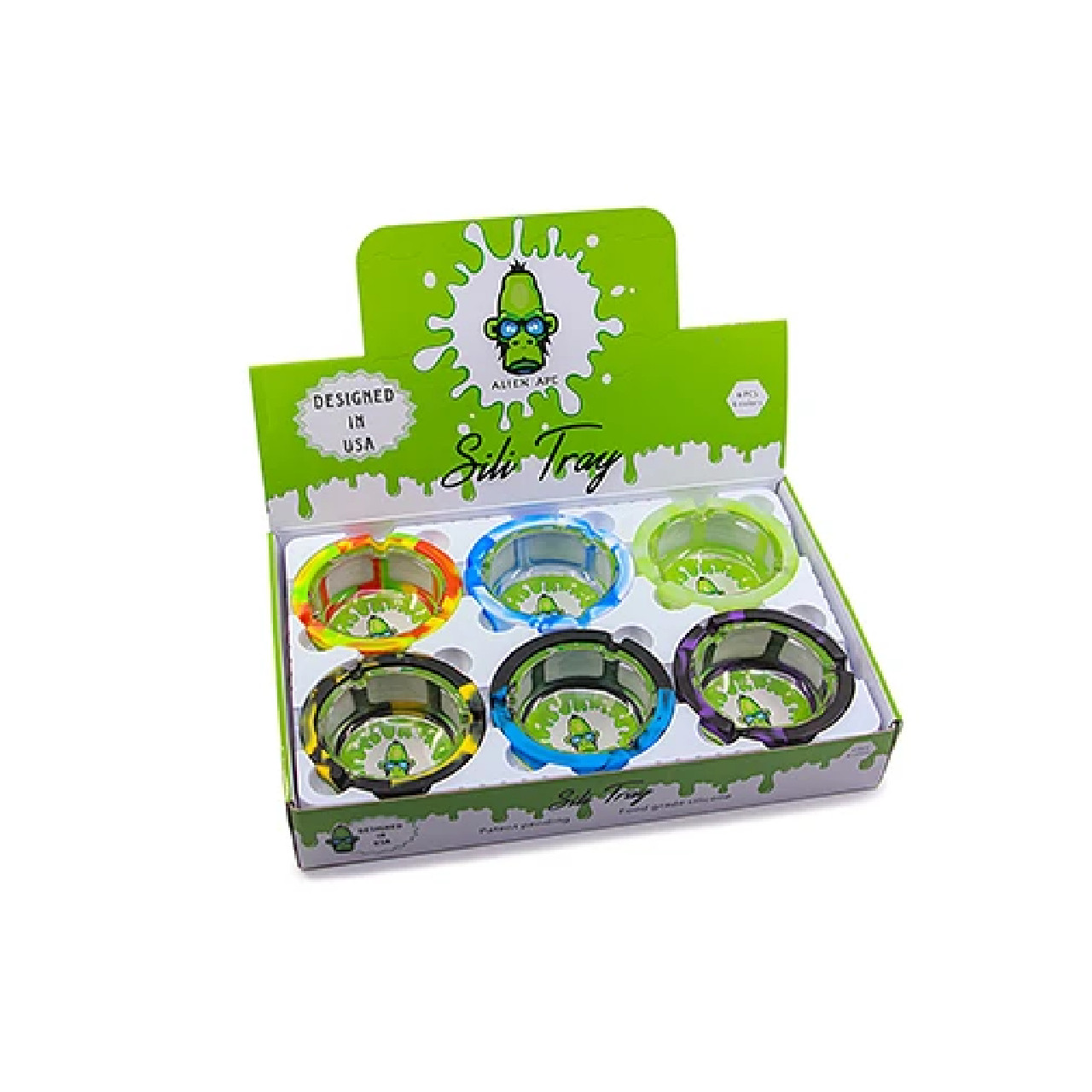 Glass Ashtray With Silicone Sleeve By Alien Ape (Display of 6) | HS ...