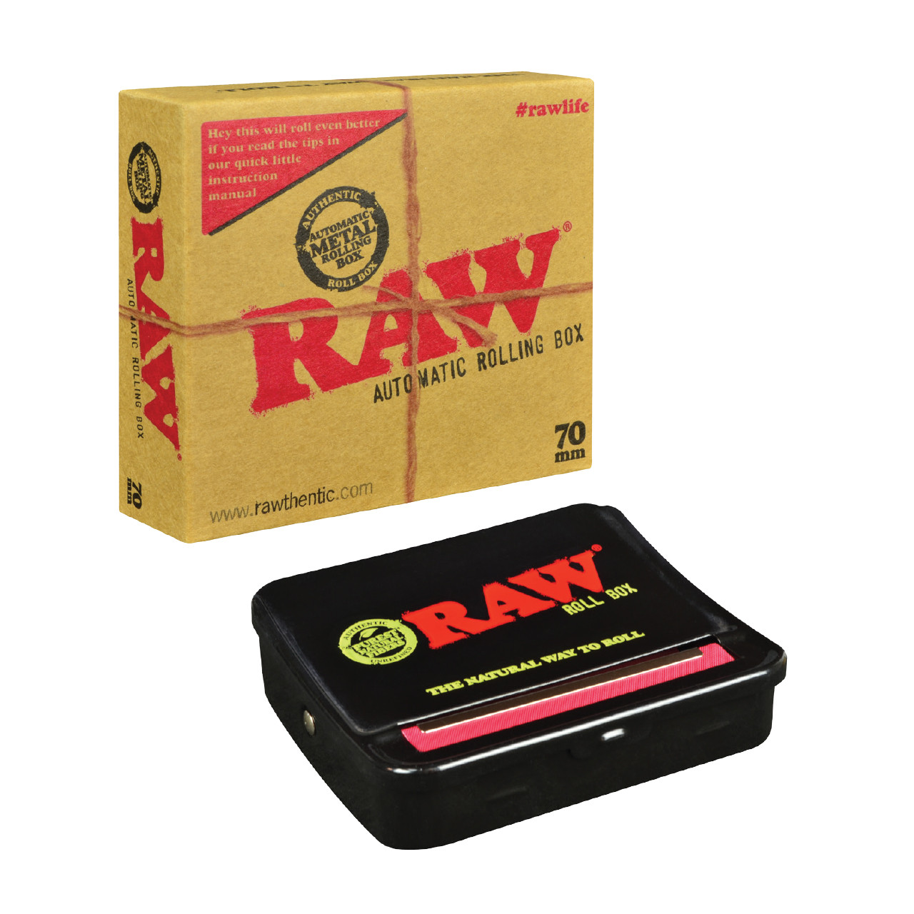 RAW Auto Roll Metal Box Individual of 70mm - HS Wholesale