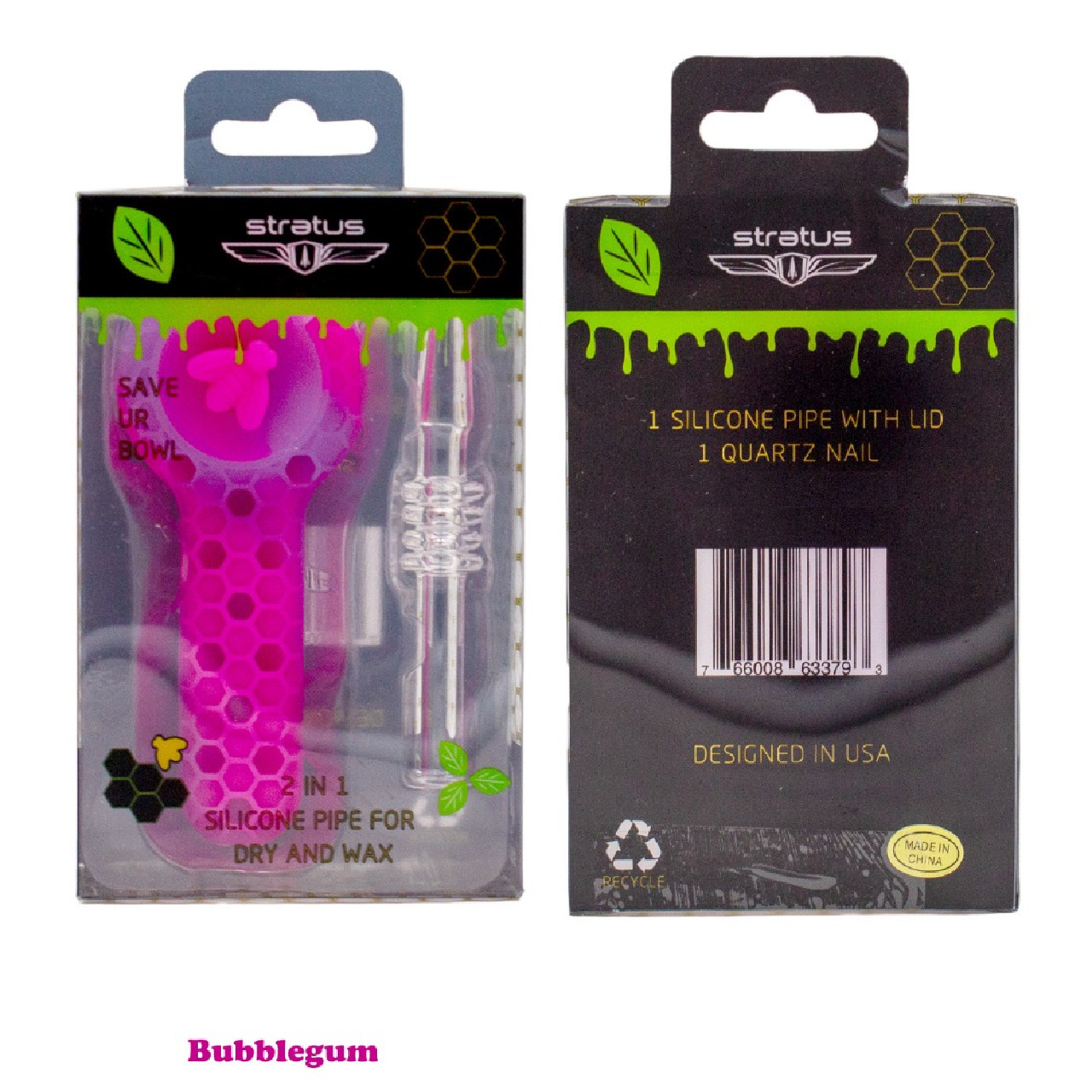 2-in-1 Silicone Hand Pipe & Nectar Collector By Stratus (Pack of 10 ...