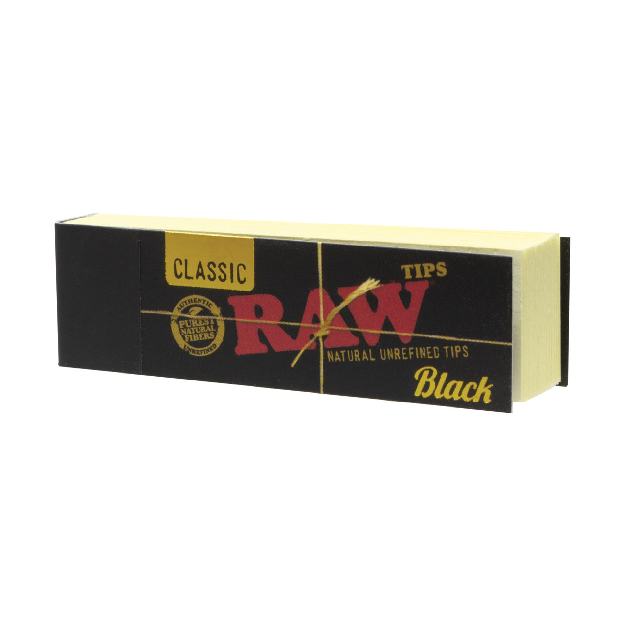 RAW Classic Black Filter Tips Of 50ct - HS Wholesale