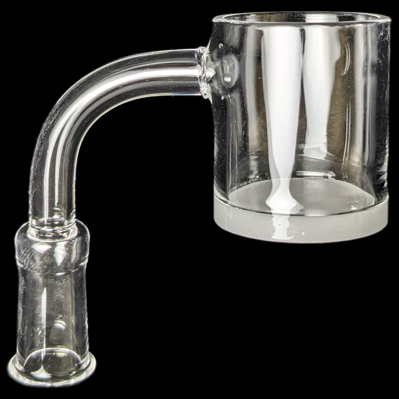 30mm Solid White Bottom Quartz Banger 90 Deg - HS Wholesale