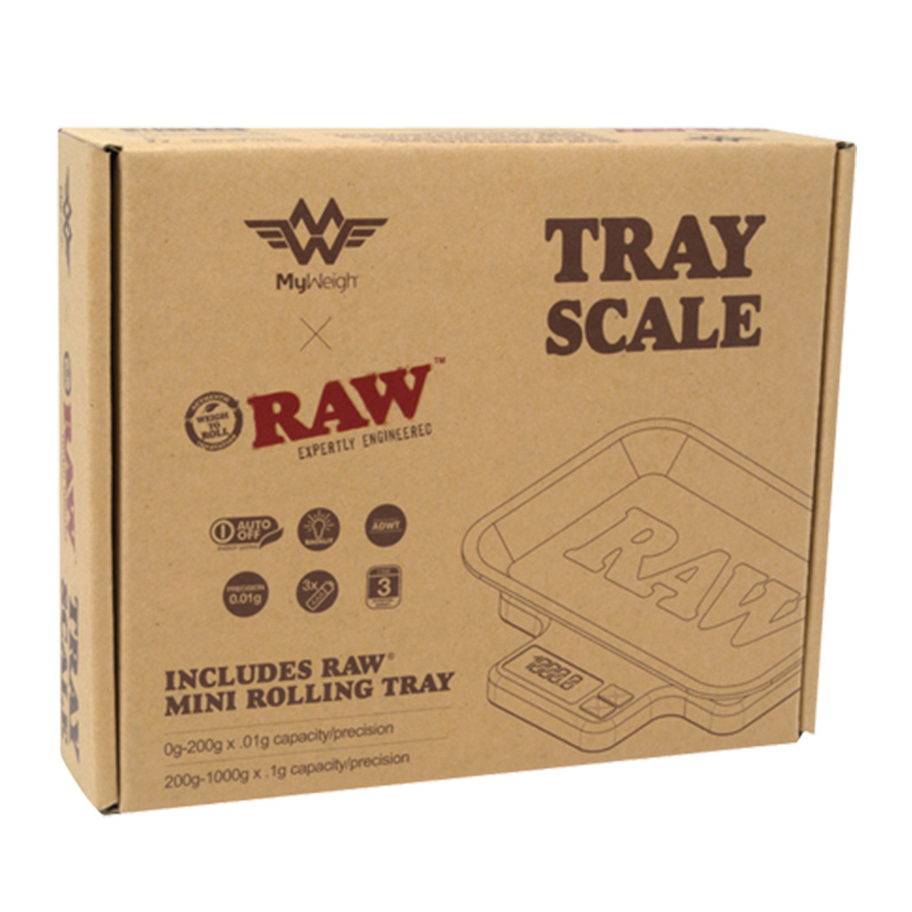 RAW Premium My Weigh x Tray Scale 1000g - HS Wholesale