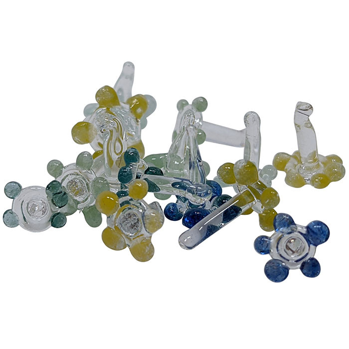 Flower Glass Hand Pipe Screen Jar of 200 - HS Wholesale
