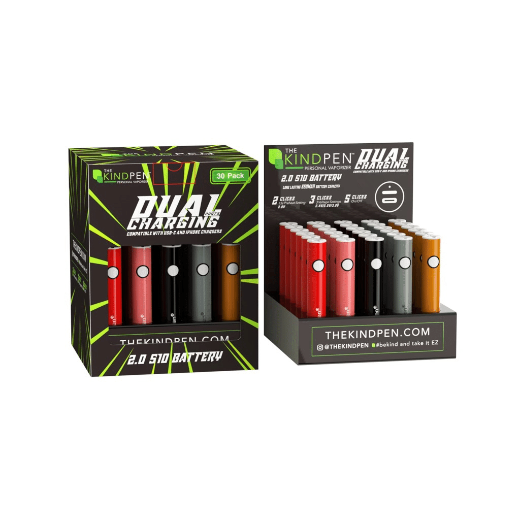 Dual Charging 510 Battery by The Kind Pen (Box of 30) | HS Wholesale