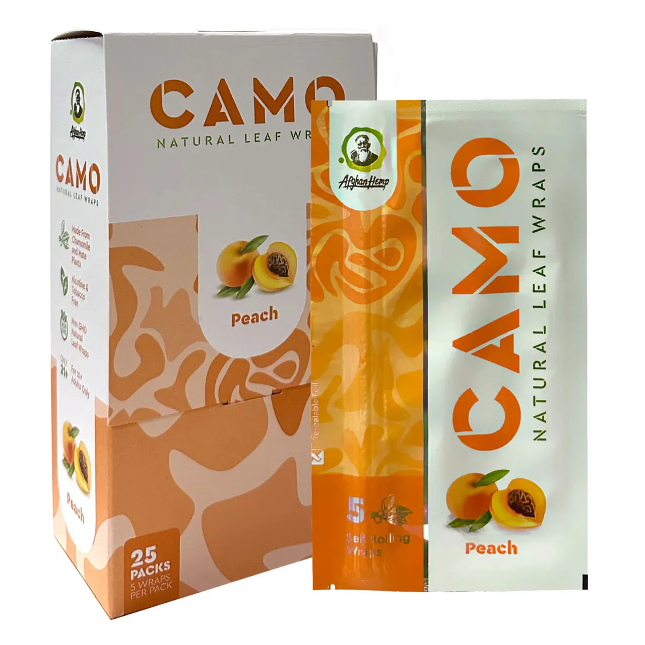 Afghan Hemp Camo Chamomile Mate Wraps (5ct) Box of 25