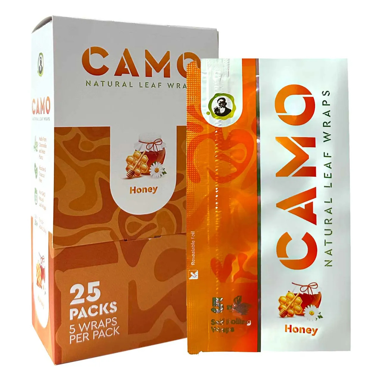 Afghan Hemp Camo Chamomile Mate Wraps (5ct) Box of 25