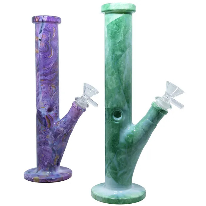 10" Assorted Stone Color Straight Water Pipe | HS Wholesale