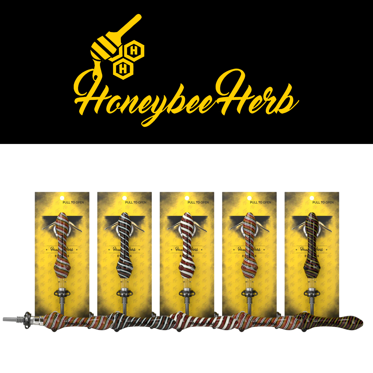 Whirl Striped Nectar Collector by Honeybee Herb | HS Wholesale