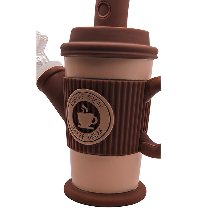 8" Silicone Coffee Cup Water Pipe 14F | HS Wholesale