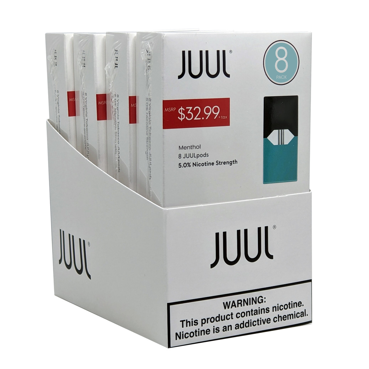 JUUL Pods 5% 8-Pack Pre-priced Display of 4 - HS Wholesale